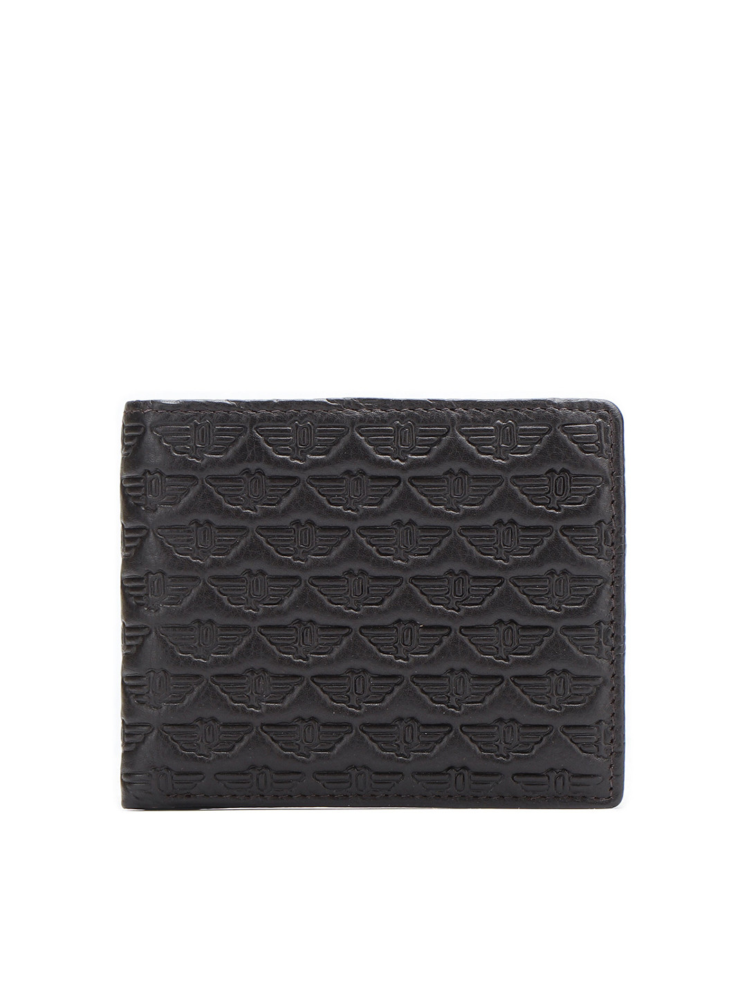 Buy Police Unisex Brown Leather Two Fold Wallet - Wallets for Unisex ...