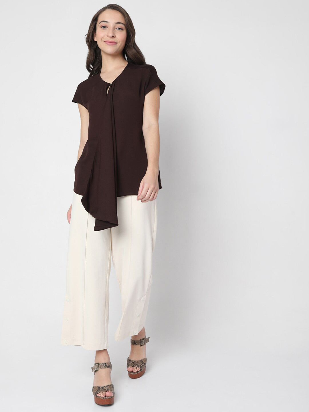 Buy Vero Moda Women Brown Solid Top - Tops for Women 17437578 | Myntra