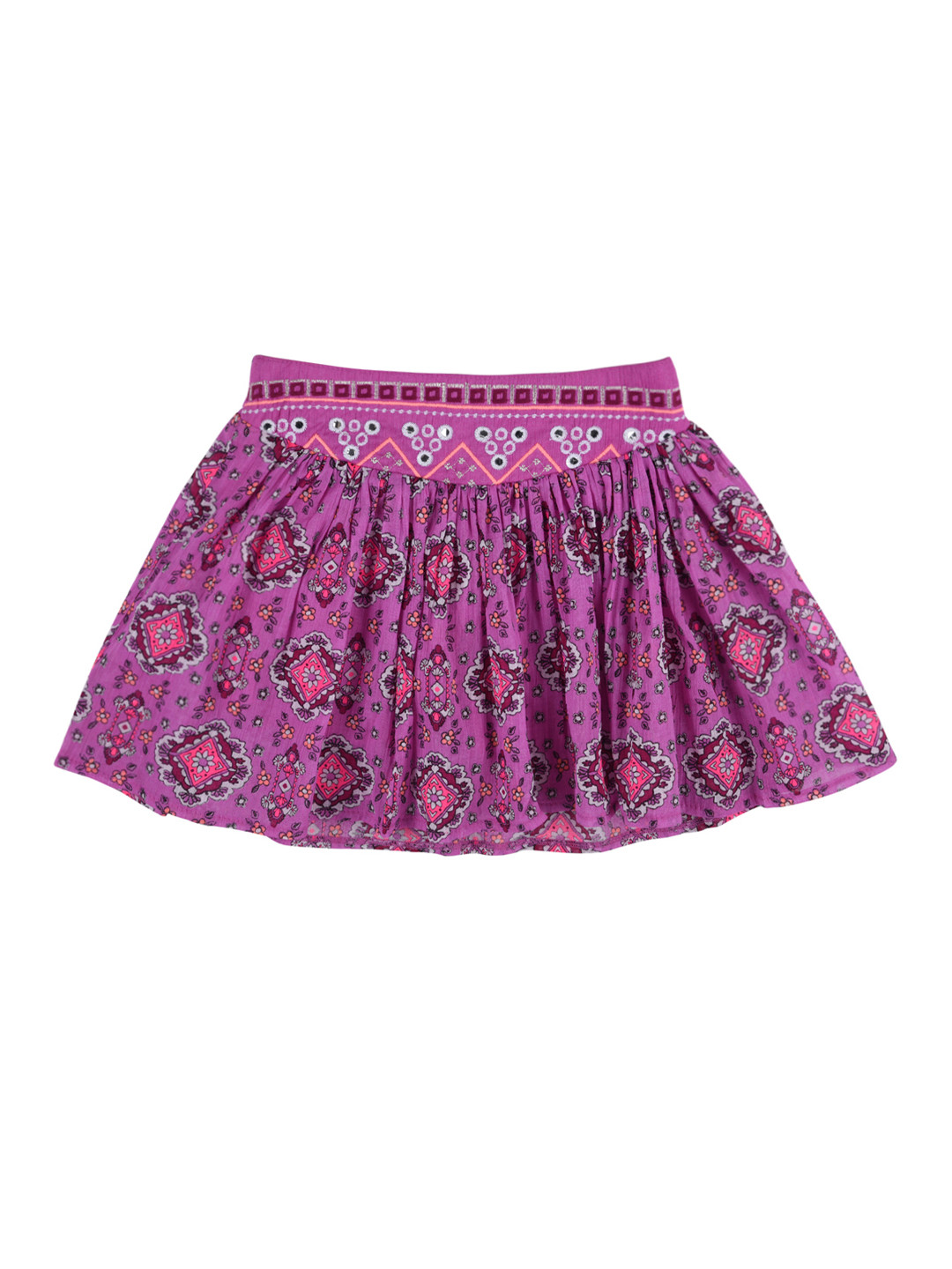 Buy JUSTICE Girls Purple Printed Flared Skirt - Skirts for Girls ...