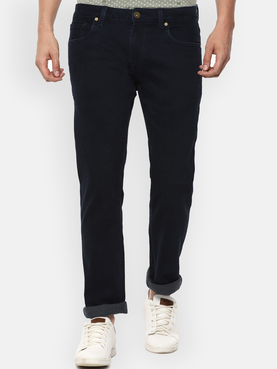 Buy Louis Philippe Jeans Men Navy Blue Slim Fit Jeans - Jeans for Men ...