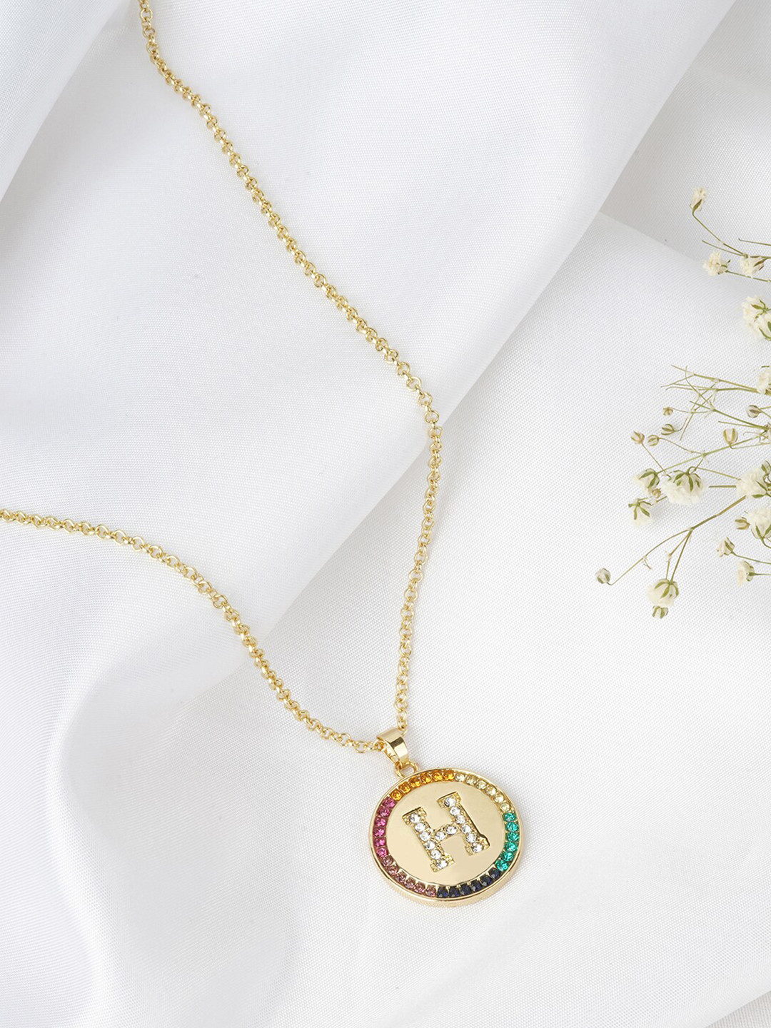 Buy JOKER & WITCH Gold Toned Pink Chain - Necklace And Chains for Women ...