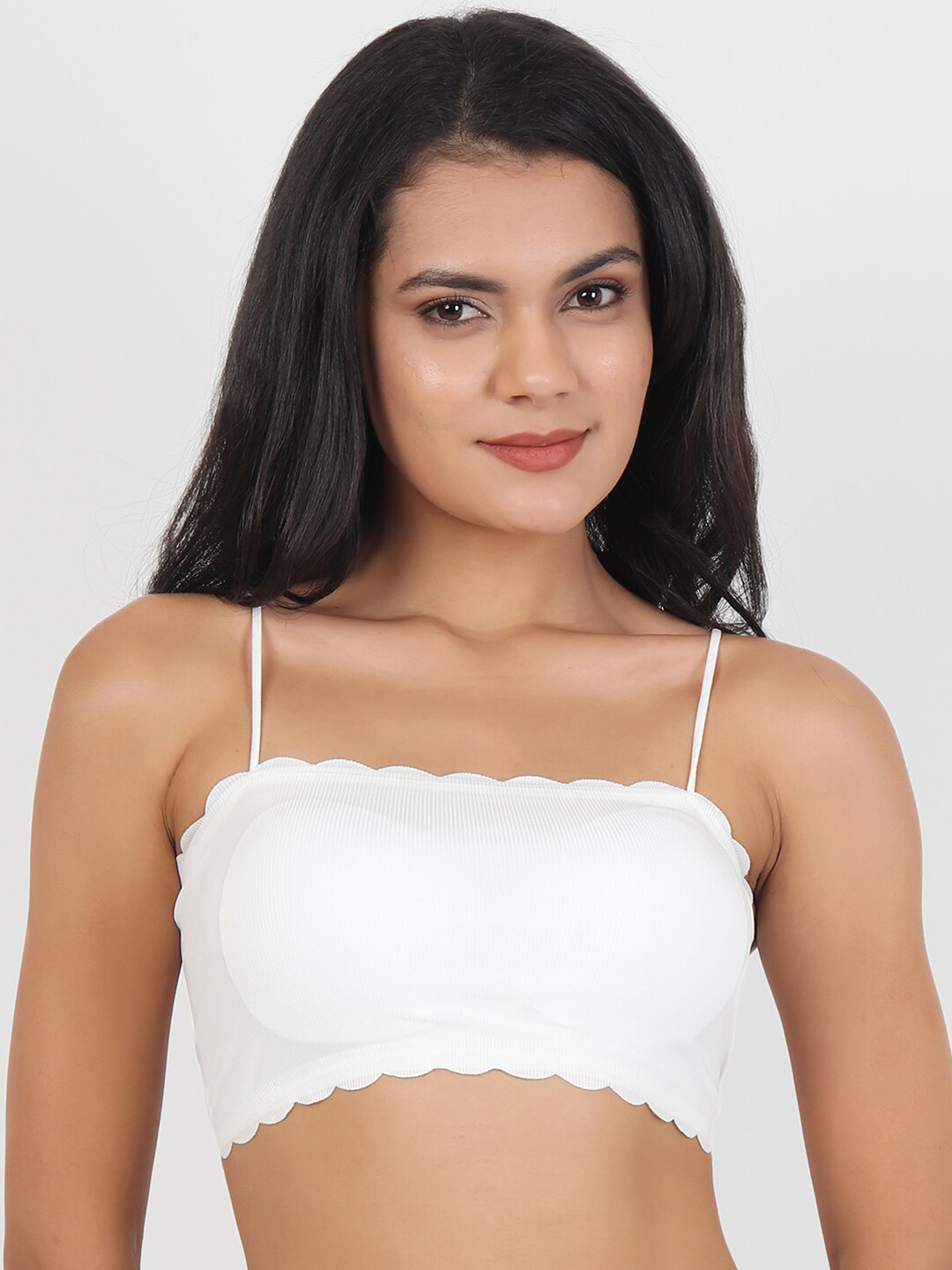 Buy Lebami White Seamless Non Wired Bandeau Bra With Rapid Dry ...