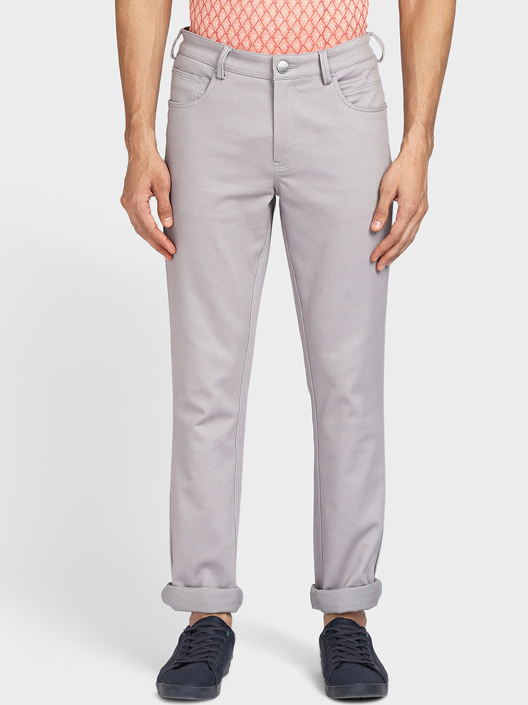 Buy ColorPlus Men Grey Trousers - Trousers for Men 17454564 | Myntra