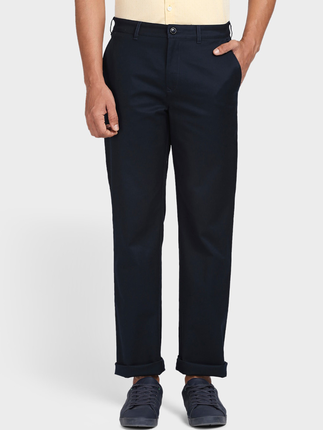 Buy ColorPlus Men Blue Trousers - Trousers for Men 17455296 | Myntra