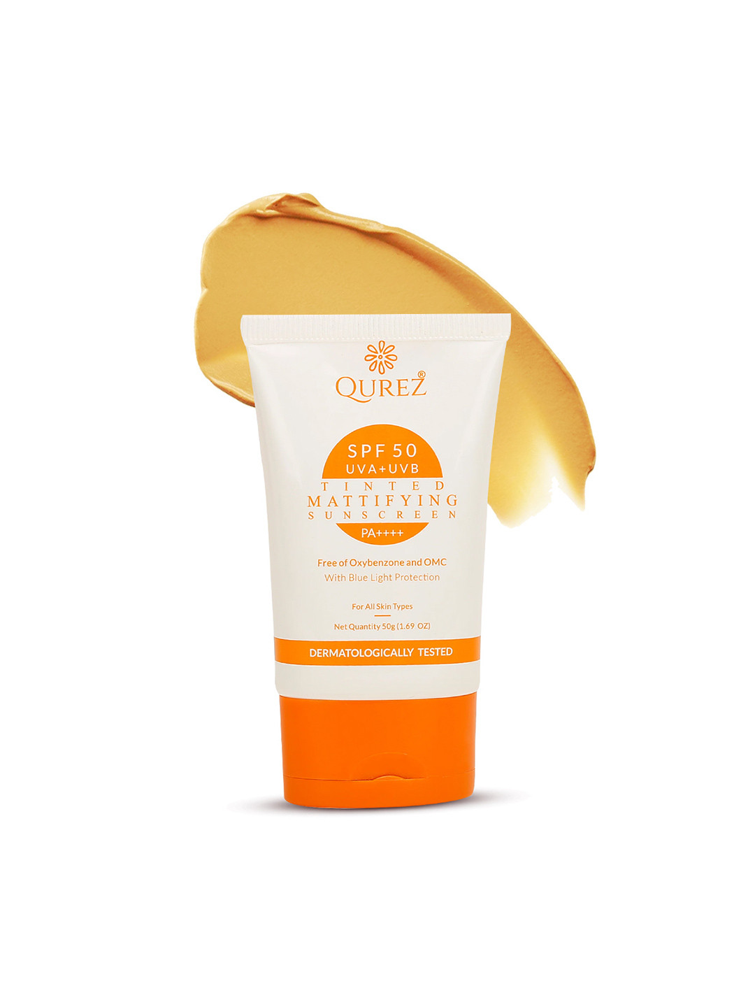 Buy QUREZ Mattifying Tinted Sunscreen SPF 50 PA++++ Blue Light ...