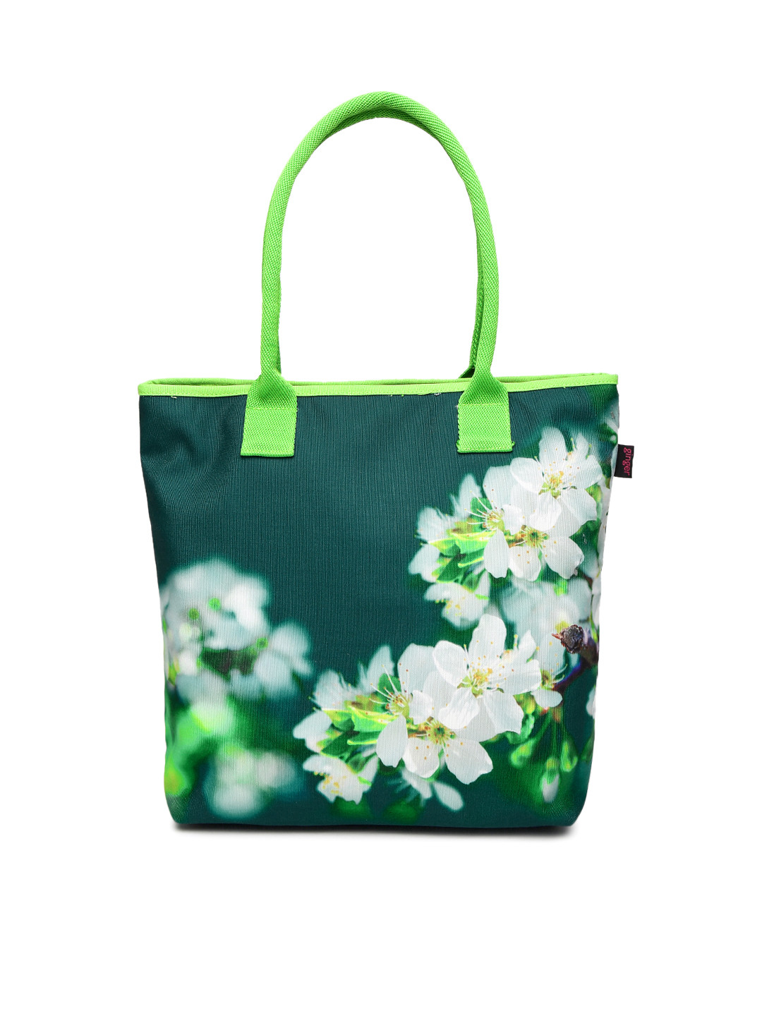 Buy Ginger By Lifestyle Green Floral Print Shoulder Bag - Handbags for ...