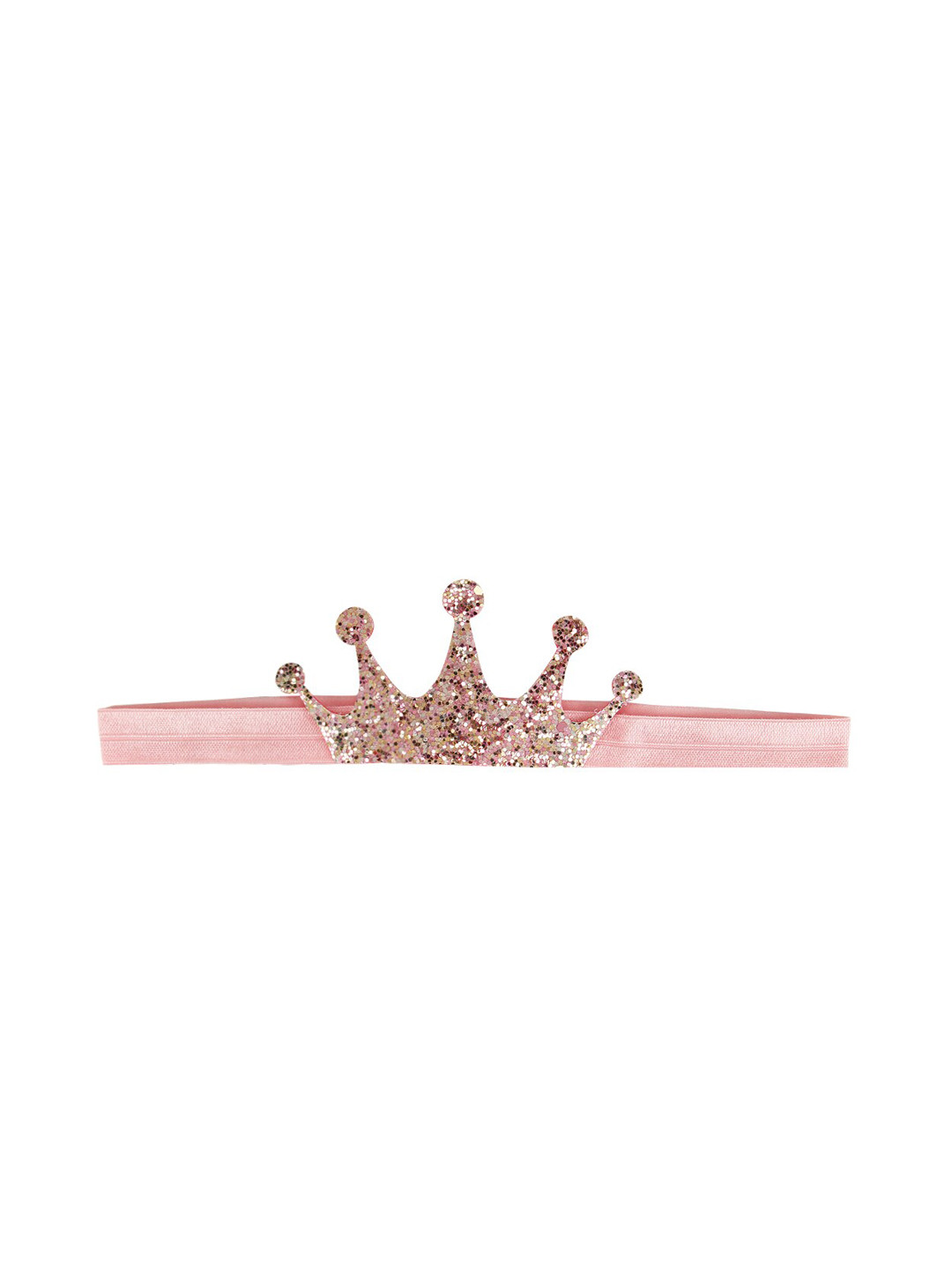 Buy Aye Candy Girls Pink & Gold Toned Embellished Crown Bow Hairband ...