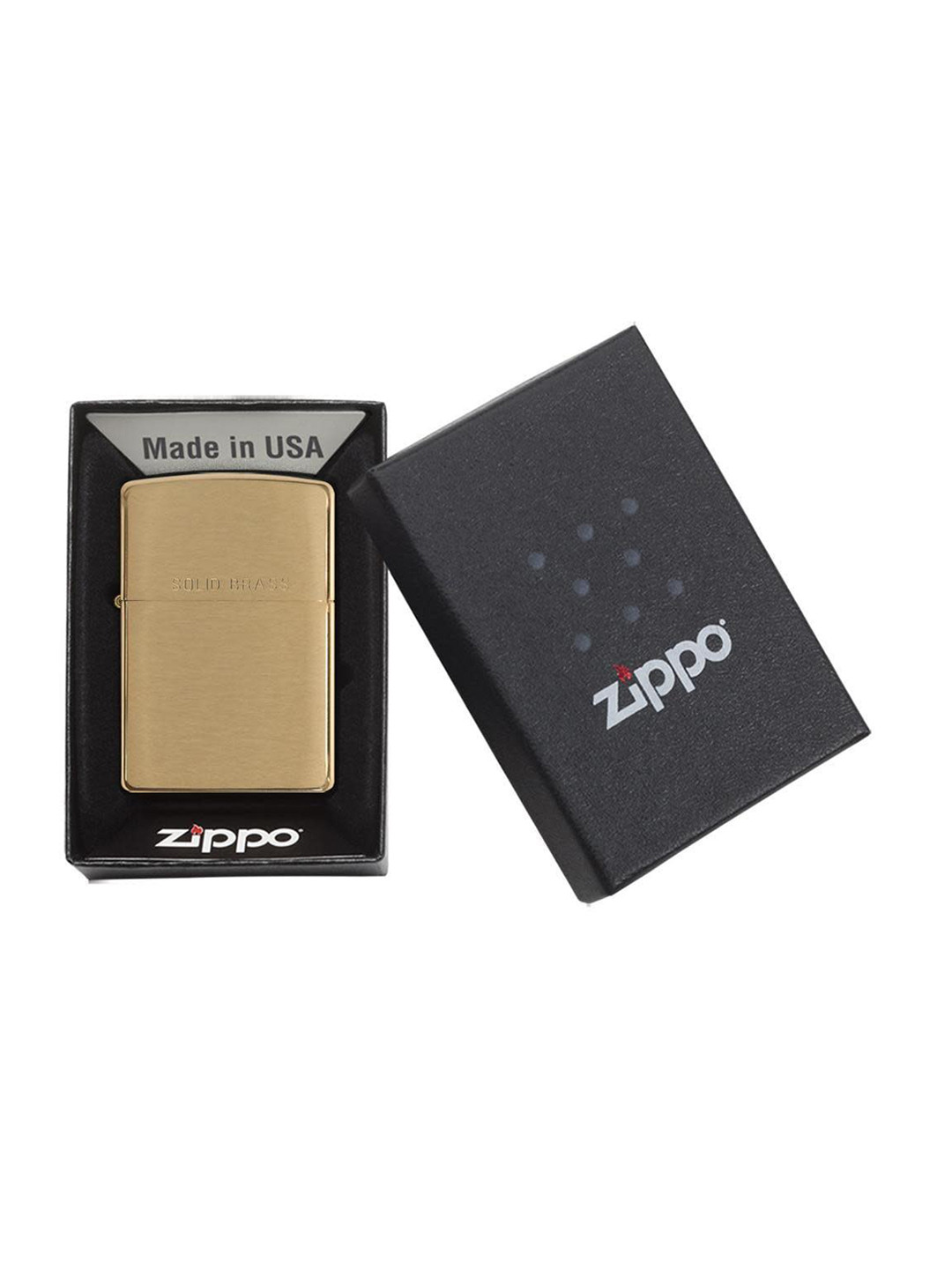 Buy Zippo Copper Toned Classic Brushed Solid Brass Pocket Lighter ...