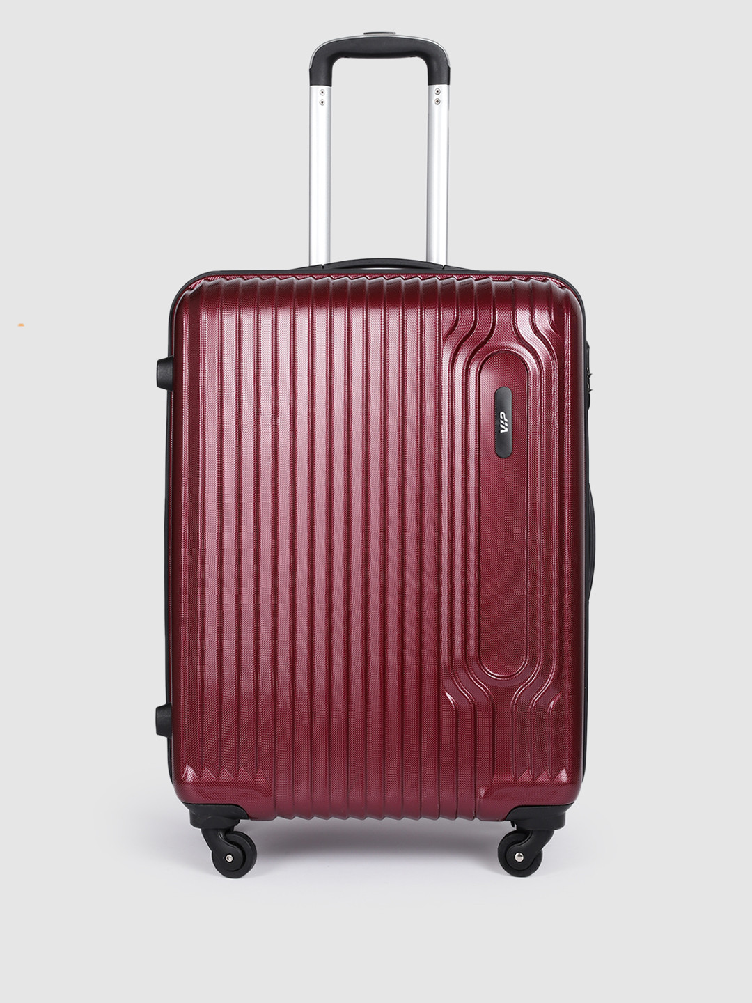 Buy VIP Unisex Maroon Textured Hard Suitcase Trolley Bag - Trolley Bag ...