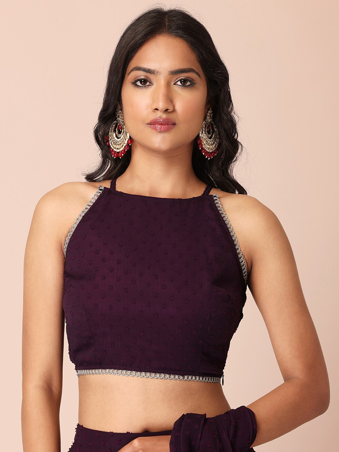 Buy INDYA Purple Chiffon Crop Top - Tops for Women 17475904 | Myntra
