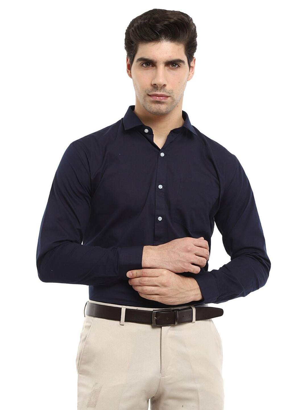 Buy J White By Vmart Men Turquoise Blue Standard Formal Shirt - Shirts ...