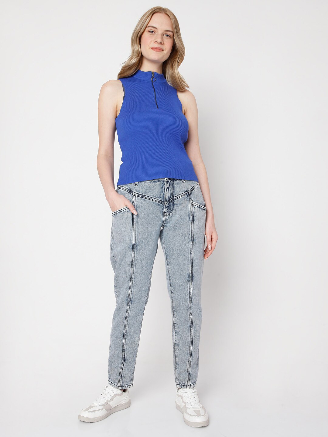 Buy Vero Moda Blue Solid Top - Tops for Women 17481954 | Myntra