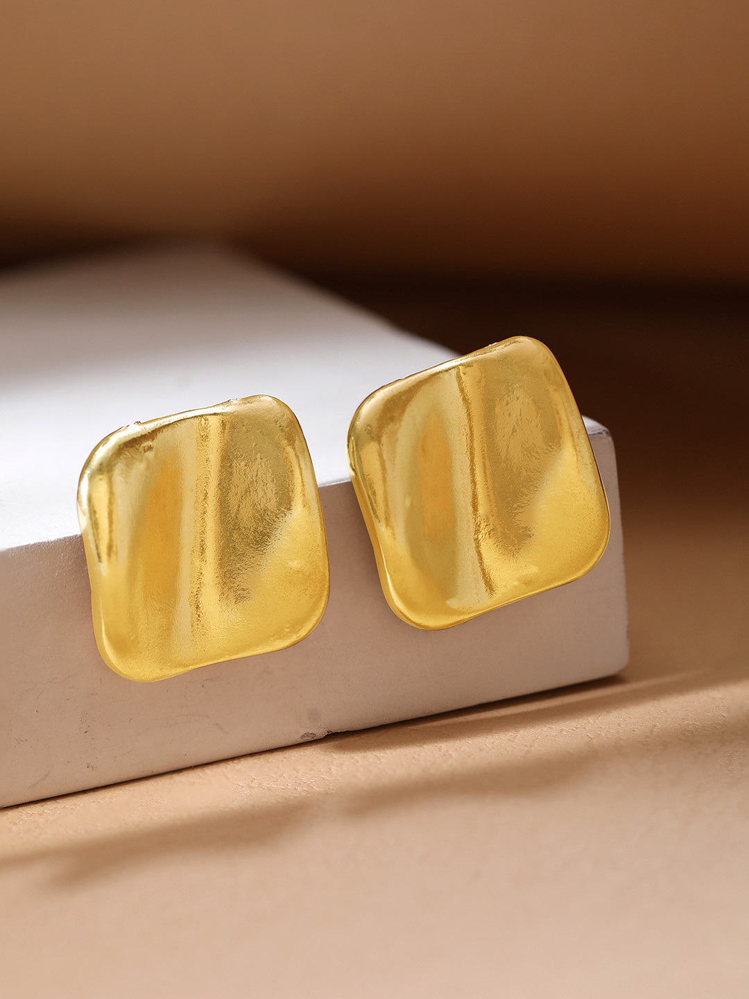 Buy TOKYO TALKIES X Rubans FASHION ACCESSORIES Gold Plated Geometric ...