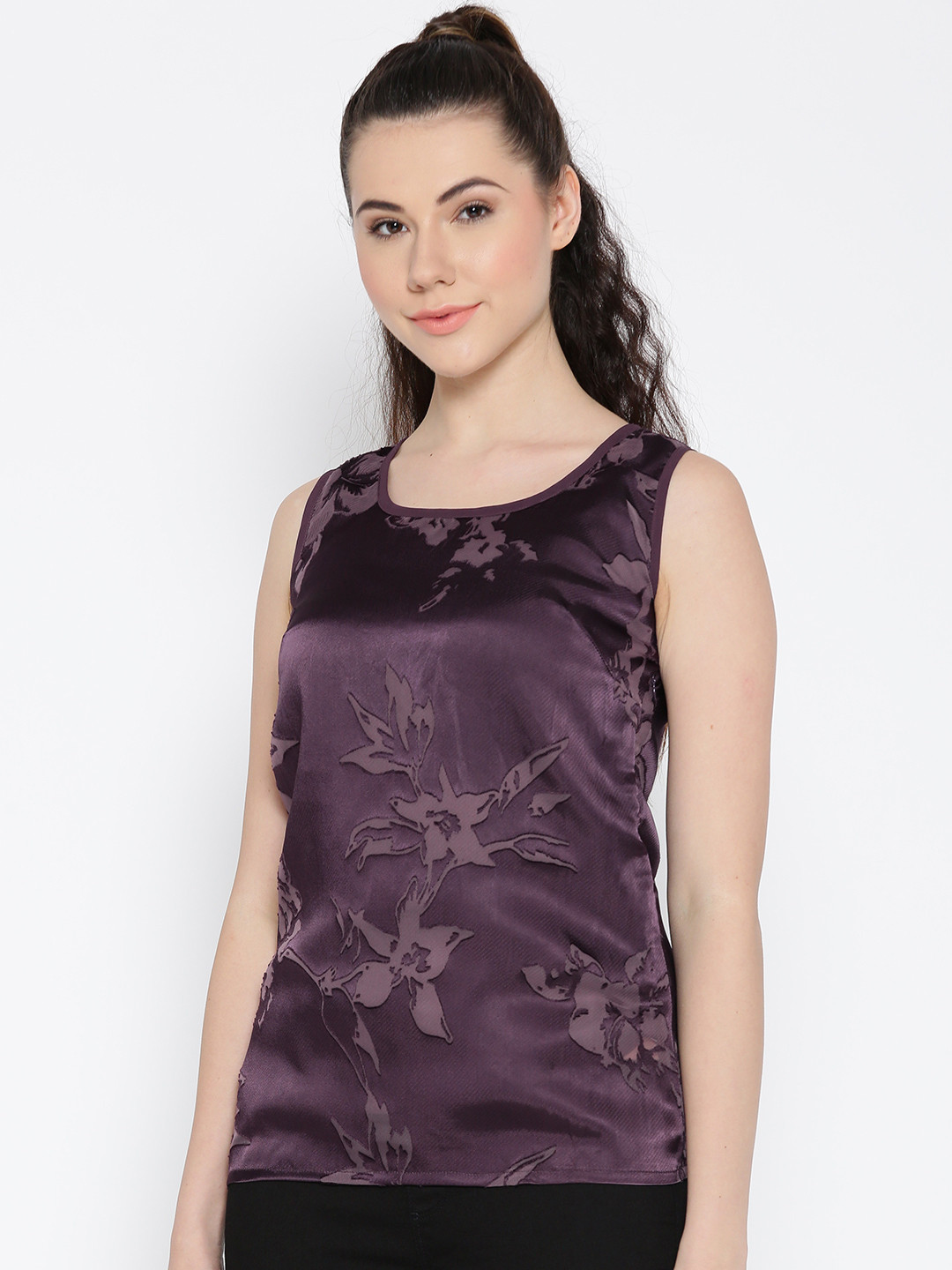 Buy RARE Women Purple Patterned A Line Top - Tops for Women 1749354 ...