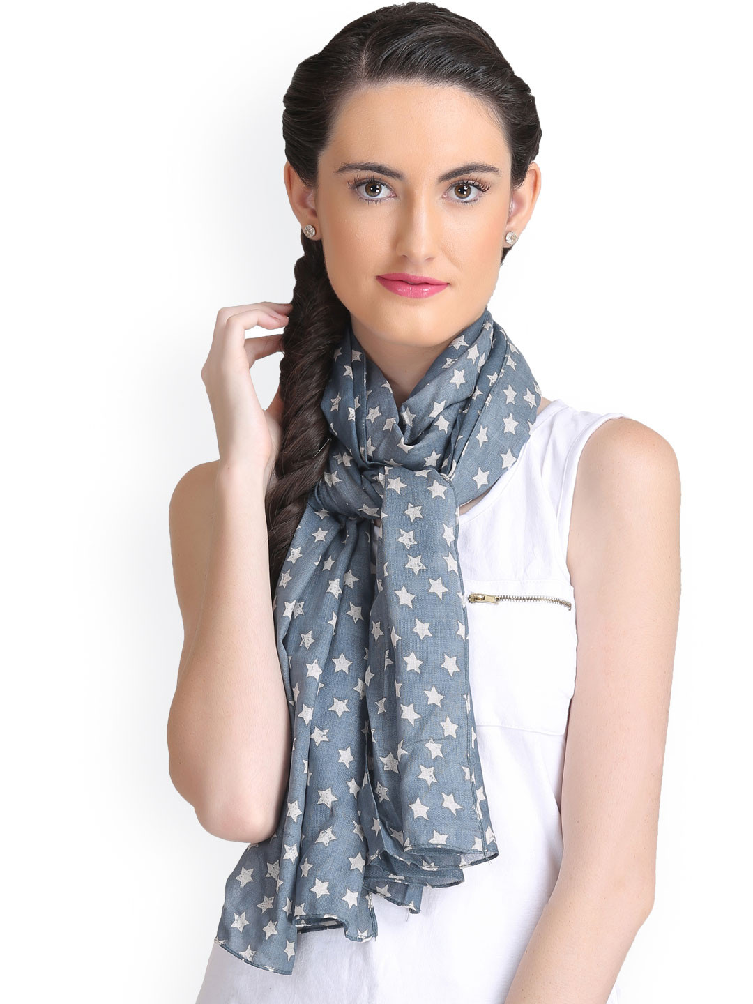 Buy CoolThreads Blue Printed Stole - Stoles for Women 1749413 | Myntra
