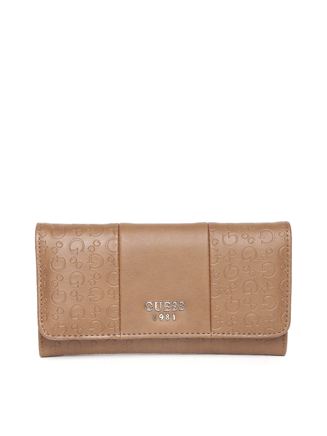 Buy GUESS Women Brown Logo Textured Wallet - Wallets for Women 1749556 ...