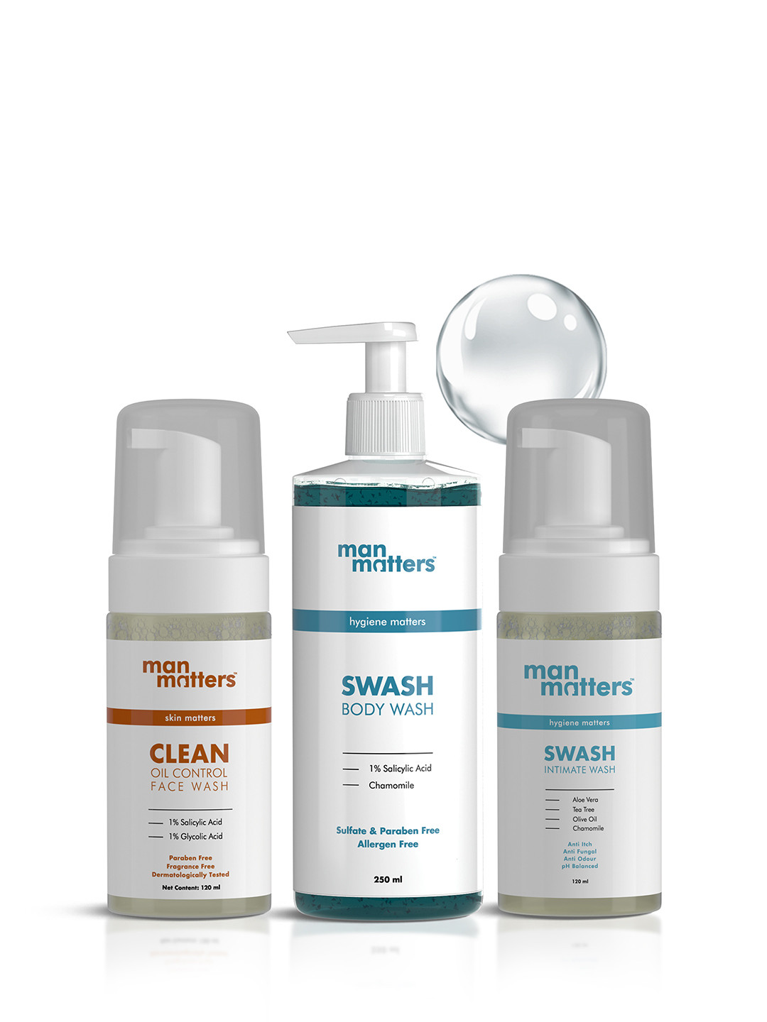 Buy Man Matters Complete Cleanse Routine With Face Wash, Body Wash And ...