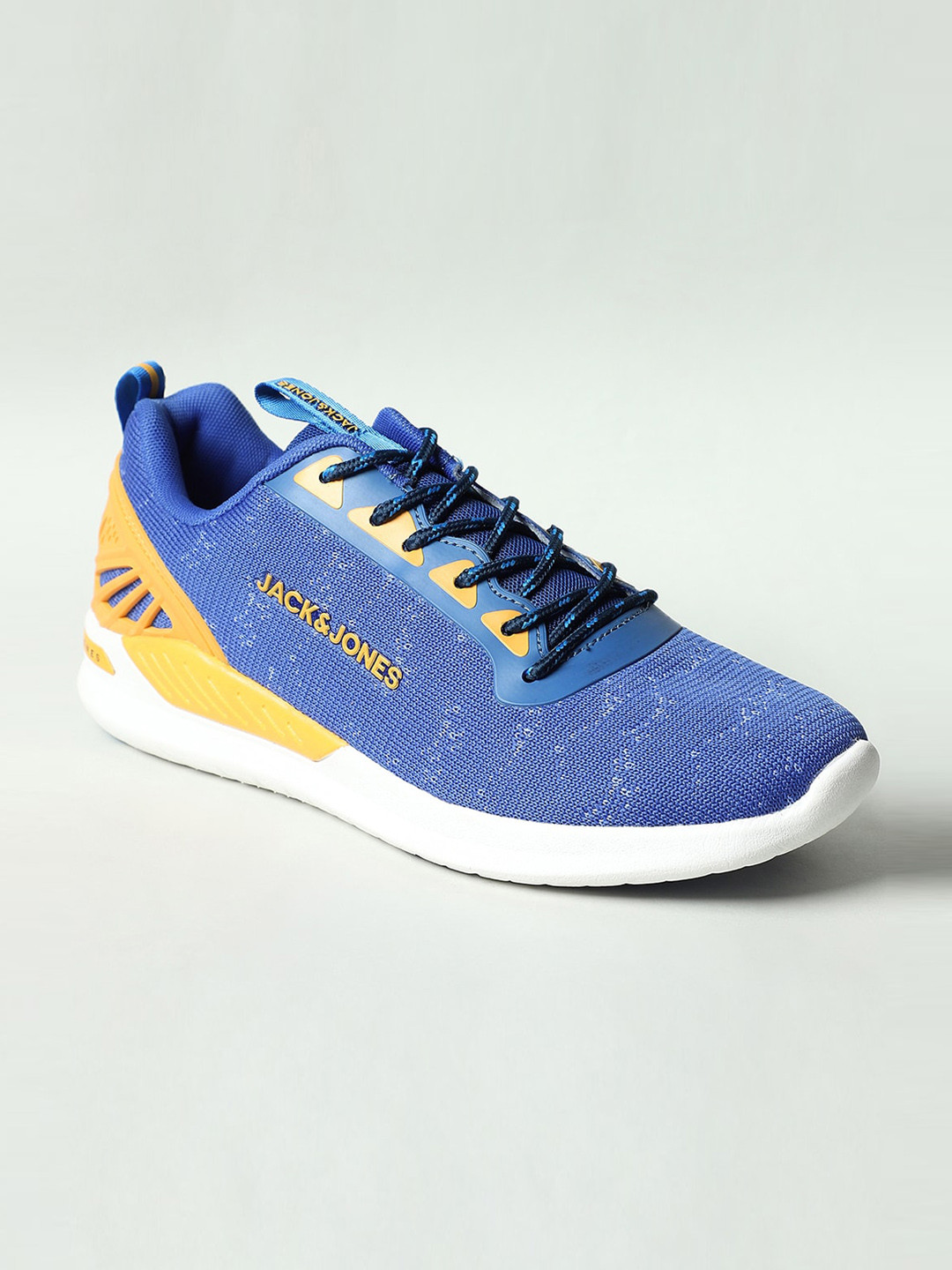 Buy Jack & Jones Men Blue Textured Sneakers - Casual Shoes for Men ...