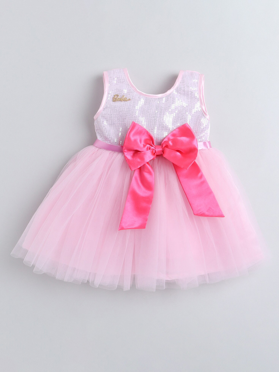 Buy Barbie By Many Frocks & Pink Embellished Net Dress - Dresses for ...
