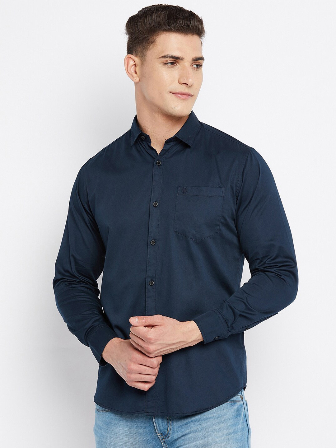 Buy Duke Men Blue Slim Fit Formal Shirt - Shirts for Men 17522062 | Myntra
