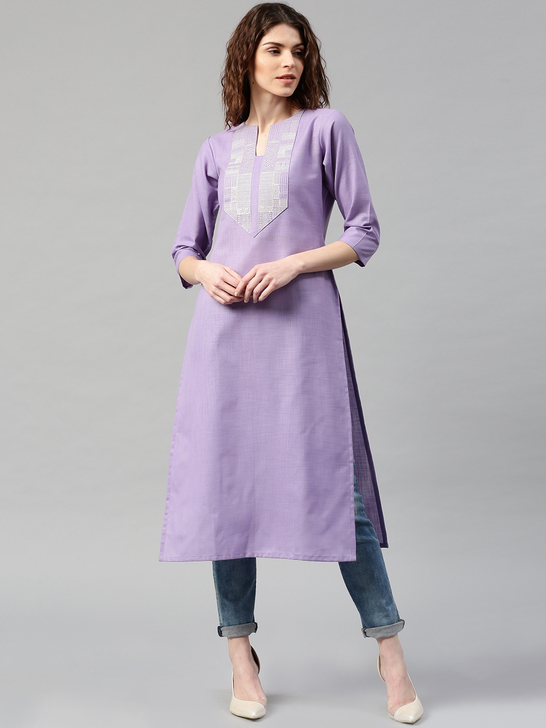 Buy Libas Women Lavender Kurta Kurtas For Women 1752857 Myntra