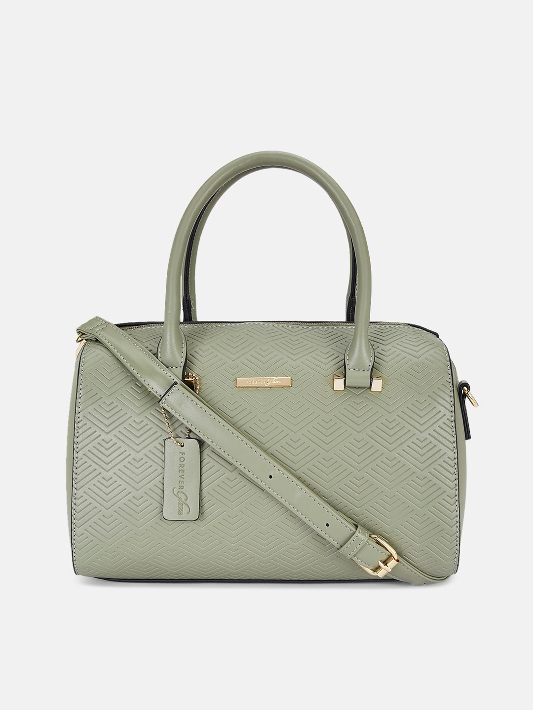 Buy Forever Glam By Pantaloons Green Structured Handheld Bag - Handbags ...