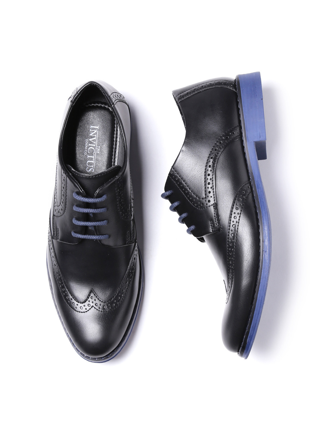 Buy INVICTUS Men Black Brogues - Formal Shoes for Men 1753400 | Myntra