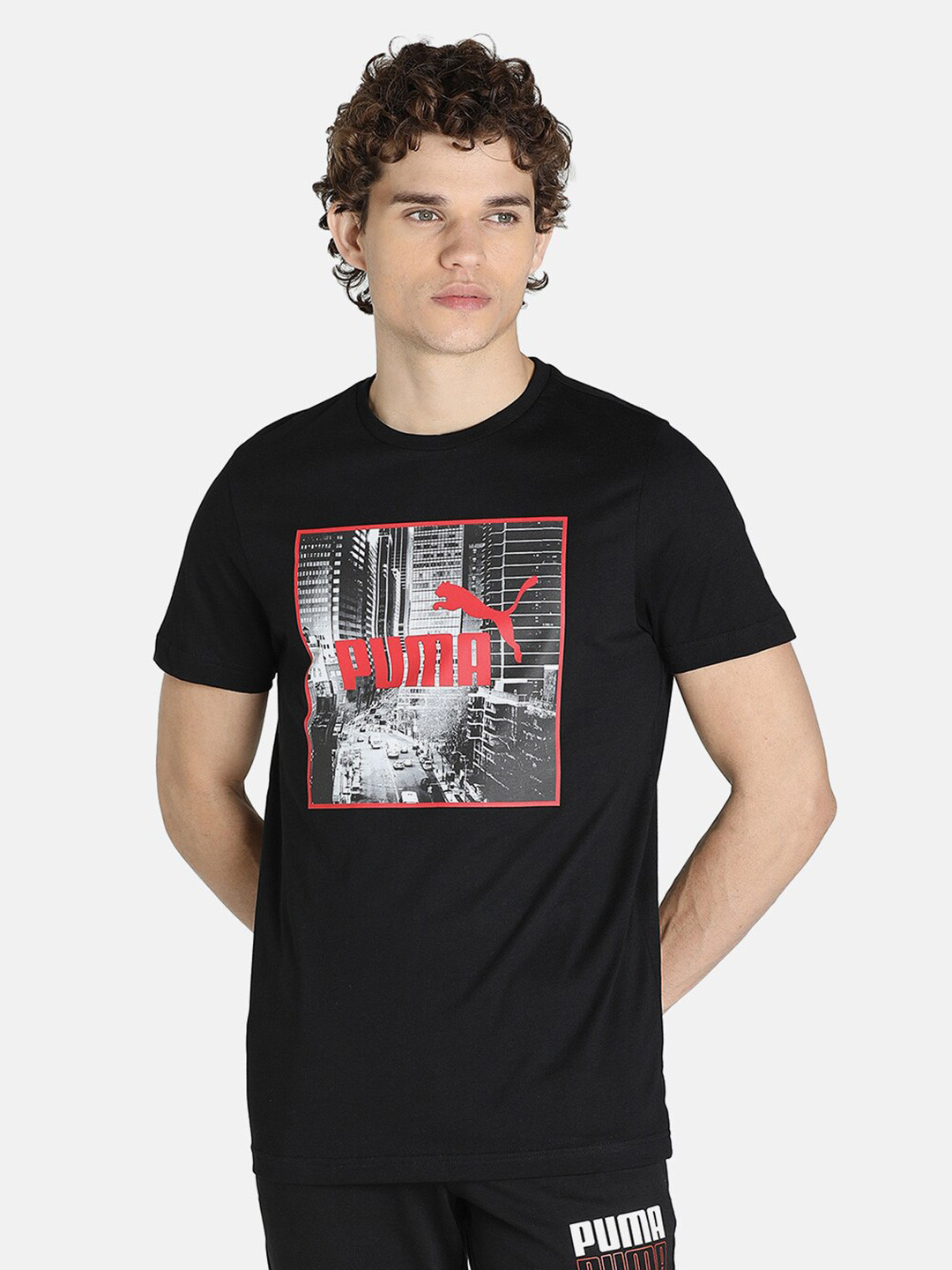 Buy Puma Men Black Printed PUMAxDream11 Graphic 14 T Shirt - Tshirts ...