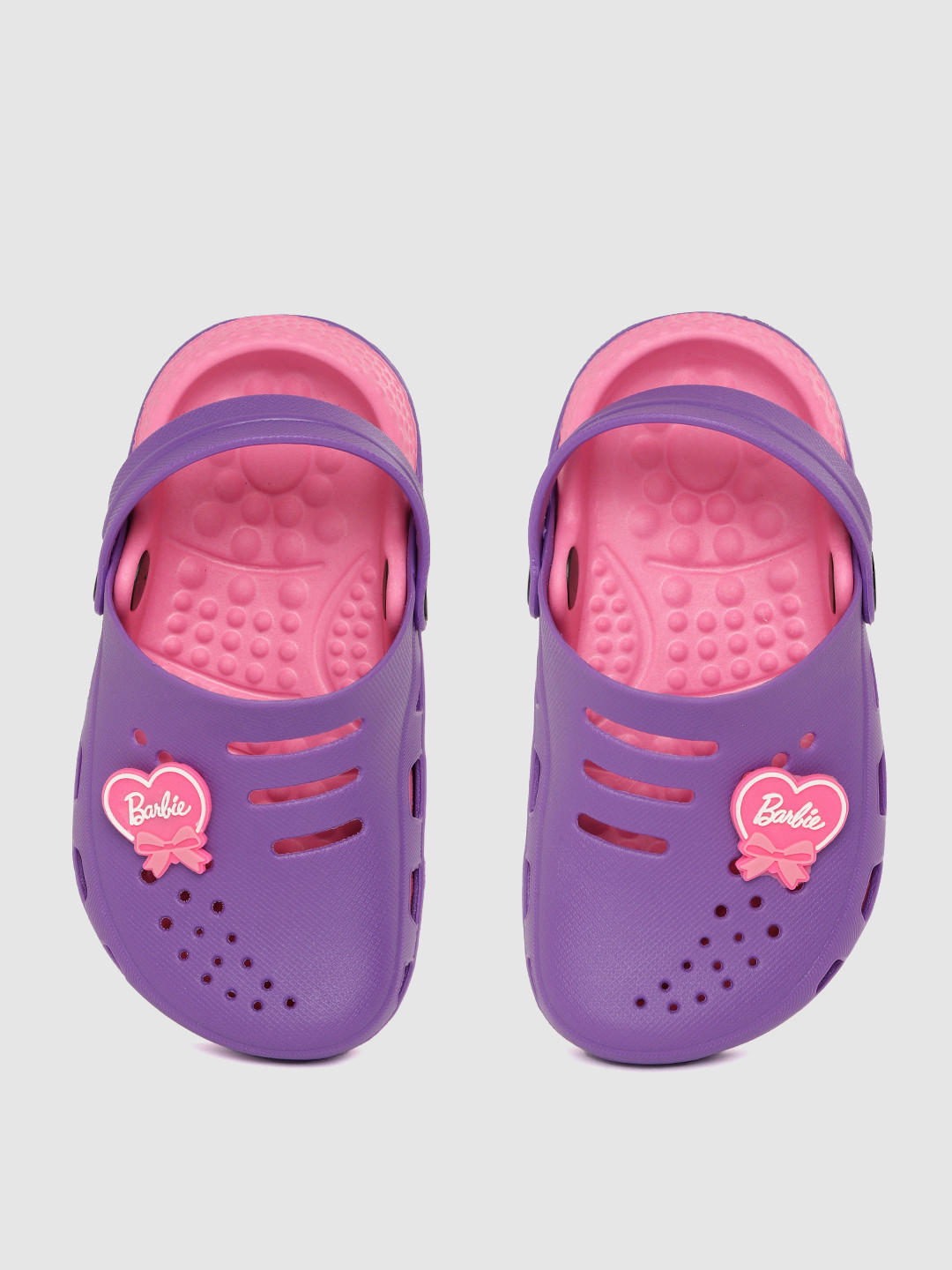 Buy Toothless Kids Girls Purple Pink Barbie Clogs - Flip Flops for ...