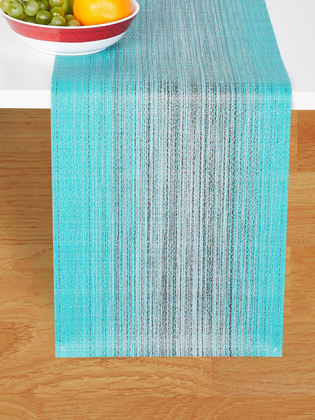 Buy Home Centre Blue & Black Textured PVC Table Runner - Runners for ...