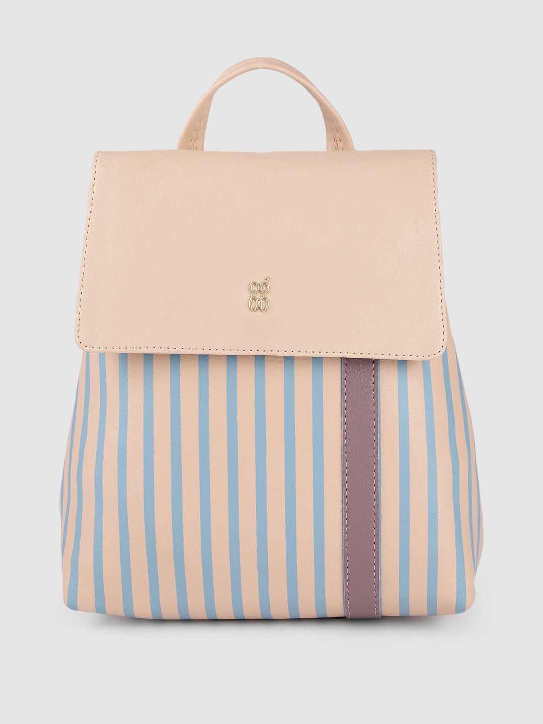 Buy Baggit Women Beige Striped Backpack - Backpacks for Women 17542490 ...
