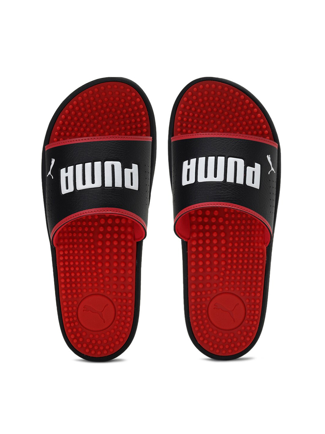 Buy Puma Men Black & Red Softride Slide Massage Sliders - Flip Flops ...
