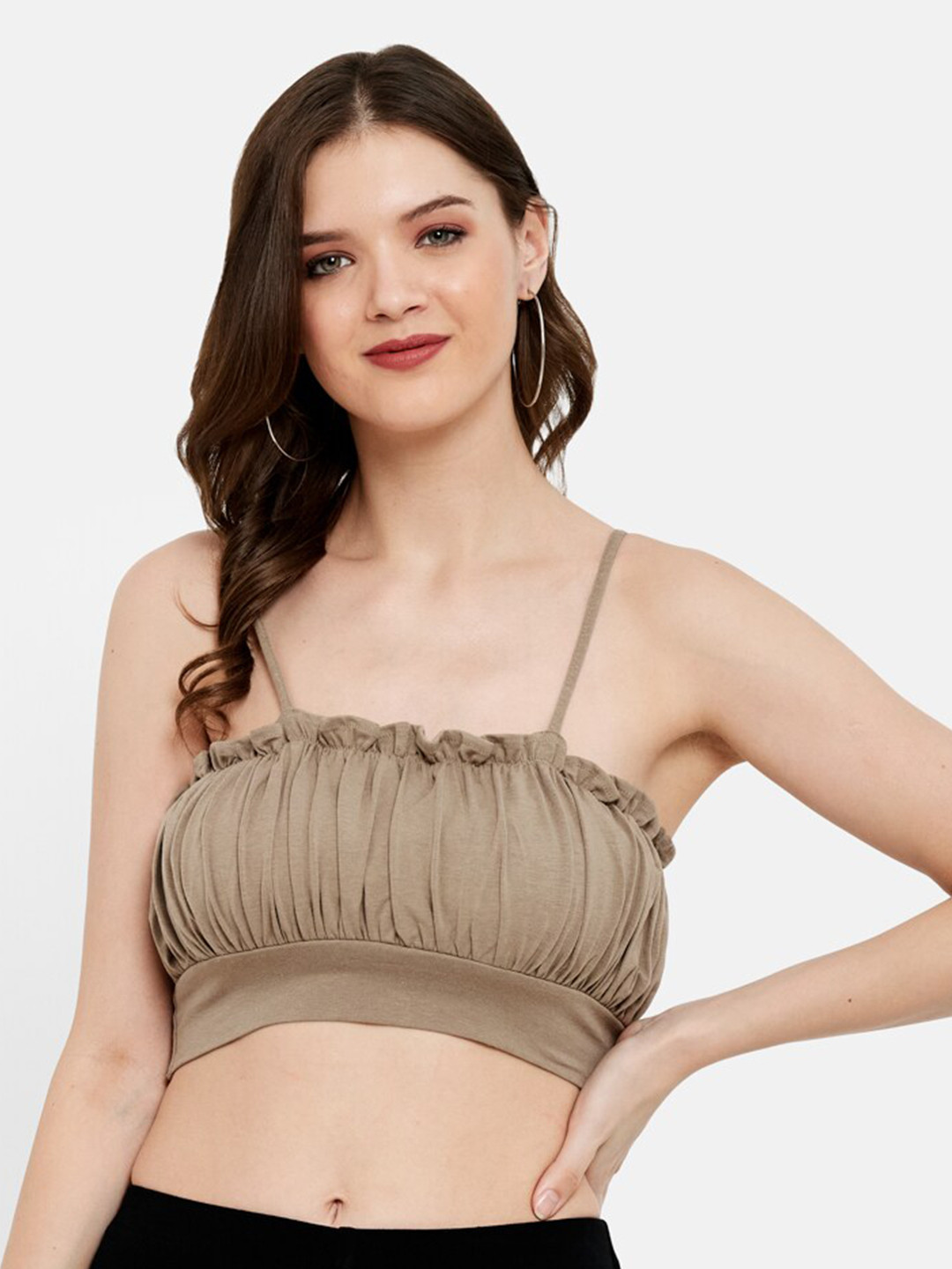 Buy UNMADE Khaki Bralette Crop Top - Tops for Women 17553228 | Myntra