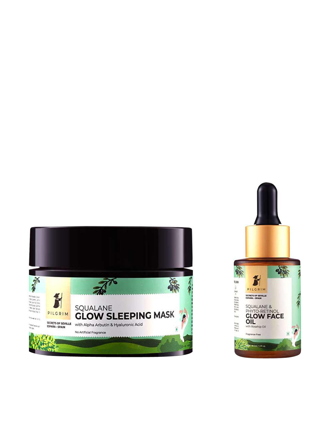 Buy Pilgrim Overnight Regeneration & Hydration Facial Kit With Squalane ...