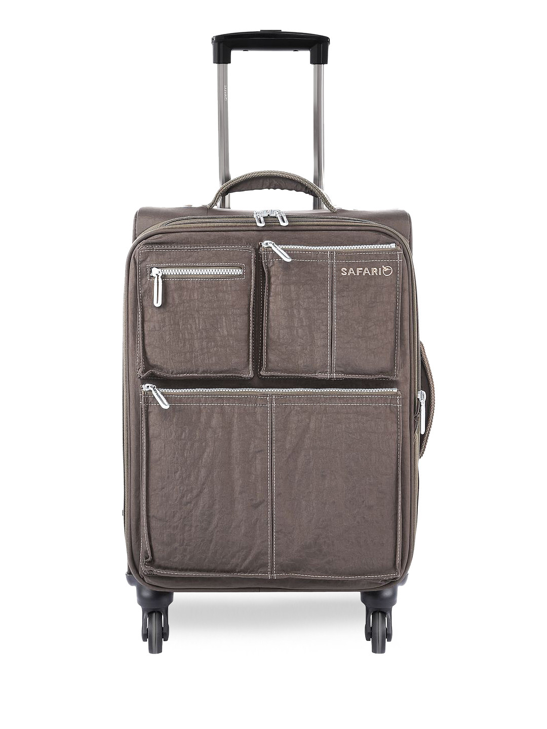 Buy Safari Unisex Coffee Brown SAHARA Trolley Suitcase - Trolley Bag ...