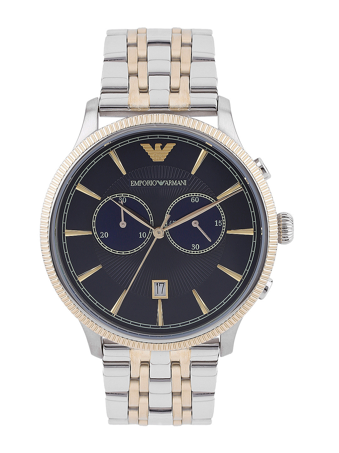 Buy Emporio Armani Men Navy Chronograph Dial Watch AR1847 - Watches for ...