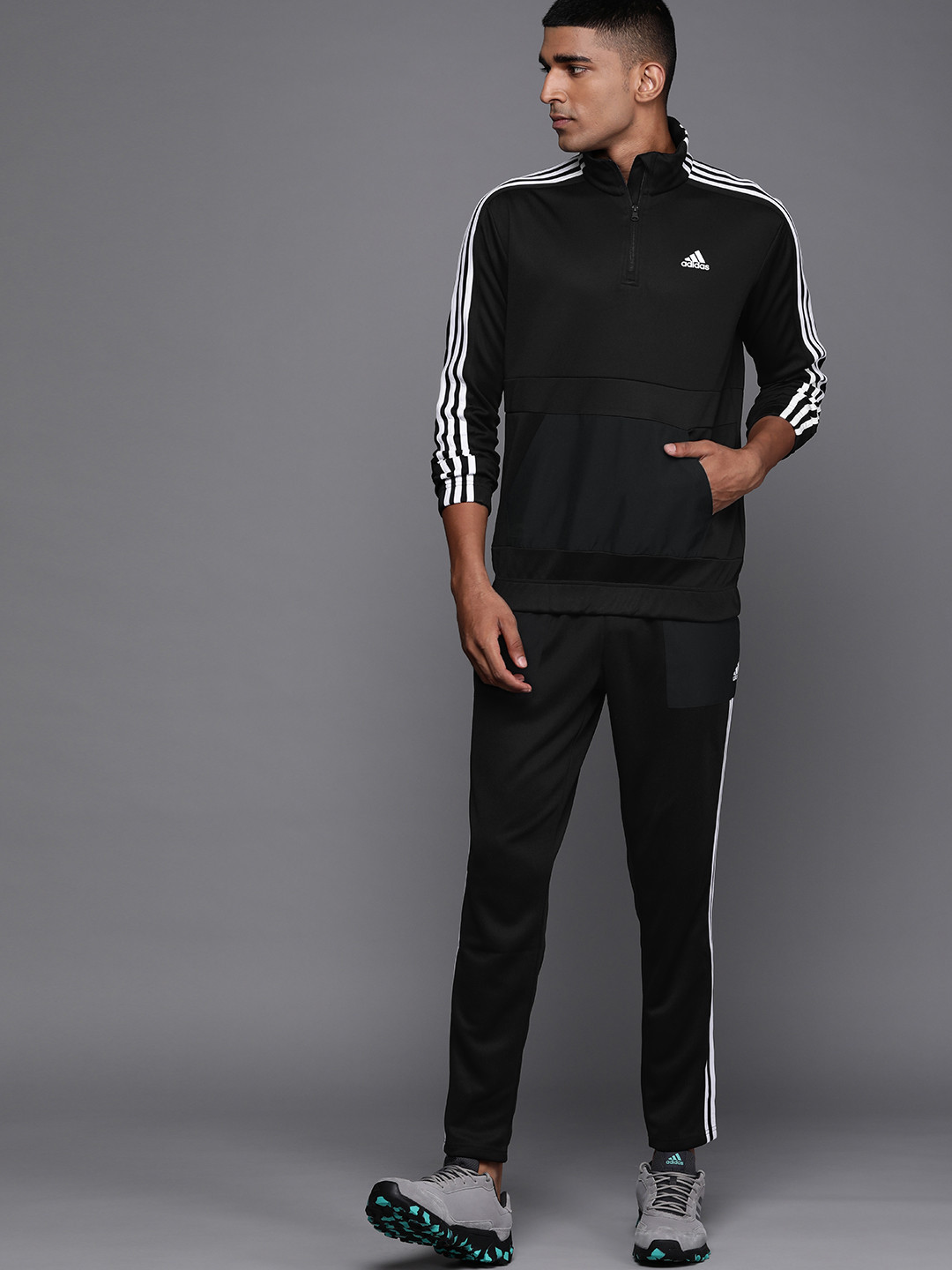 Buy ADIDAS Men Black Tricot TrackSuit - Tracksuits for Men 17563742 ...