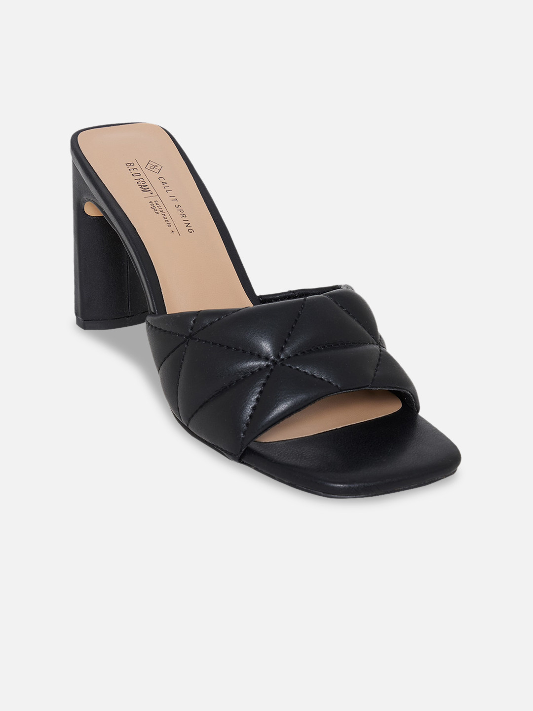 Buy Call It Spring Black Block Mules With Bows - Heels for Women ...