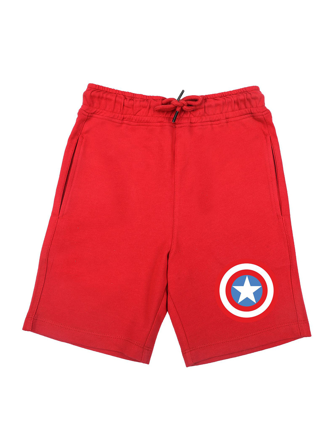 Buy Marvel By Wear Your Mind Boys Red Captain America Shorts - Shorts ...