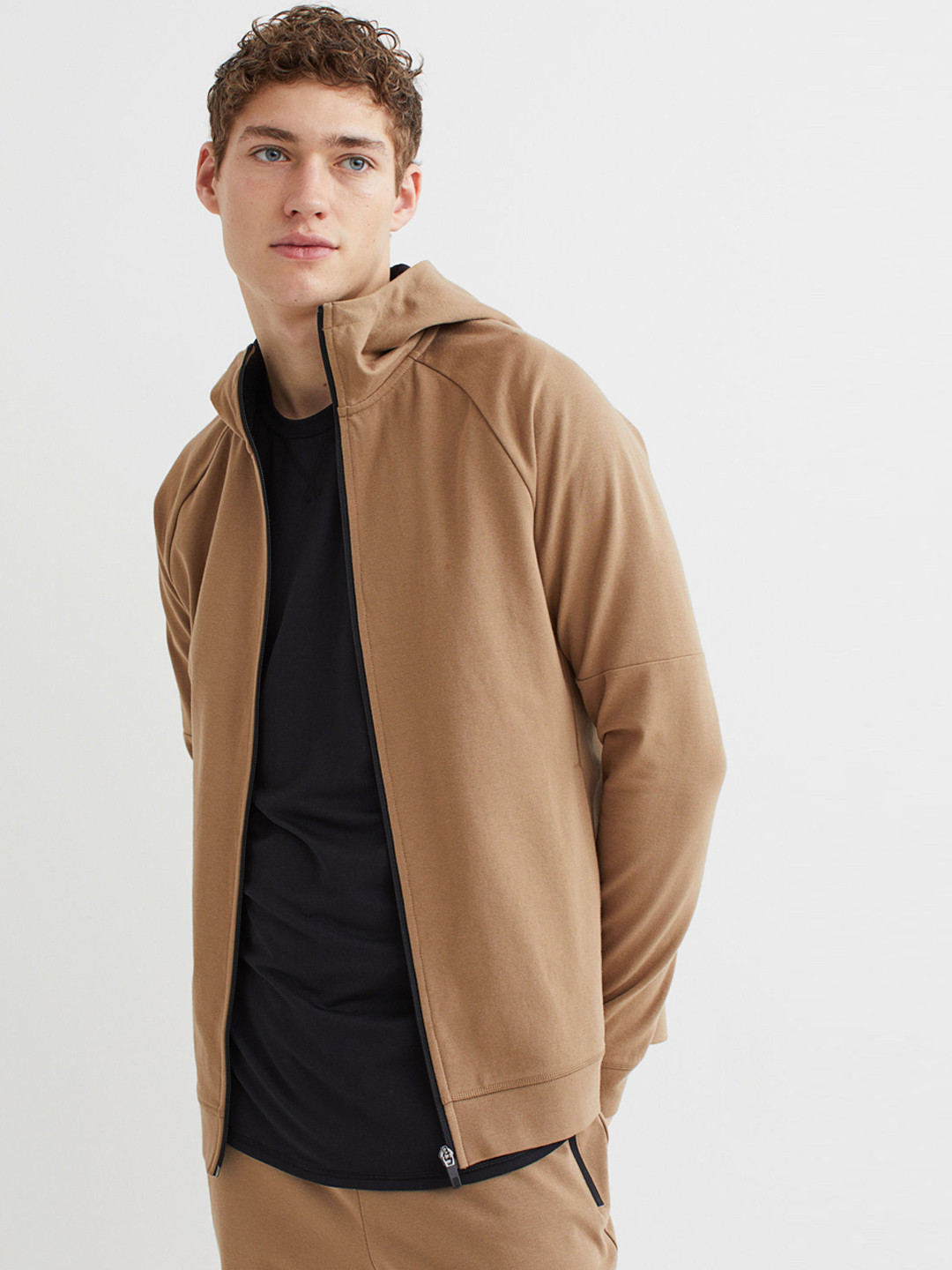 Buy H&M Men Beige Muscle Fit Track Jacket - Jackets for Men 17576286 ...