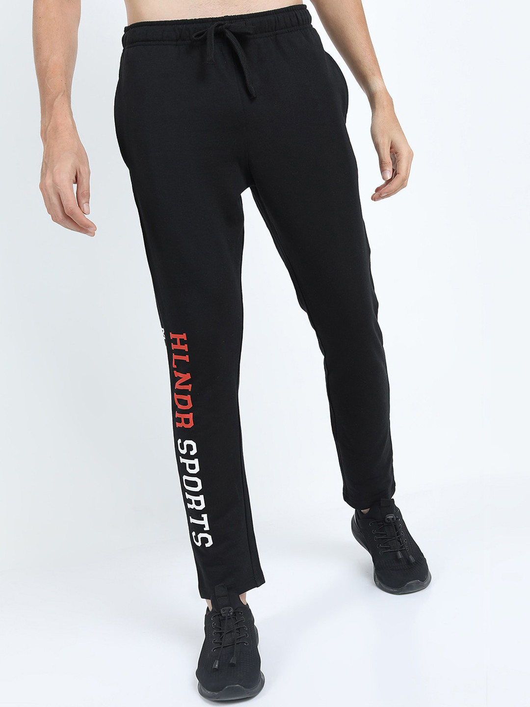 Buy HIGHLANDER Men Black Solid Slim Fit Track Pants - Track Pants for ...