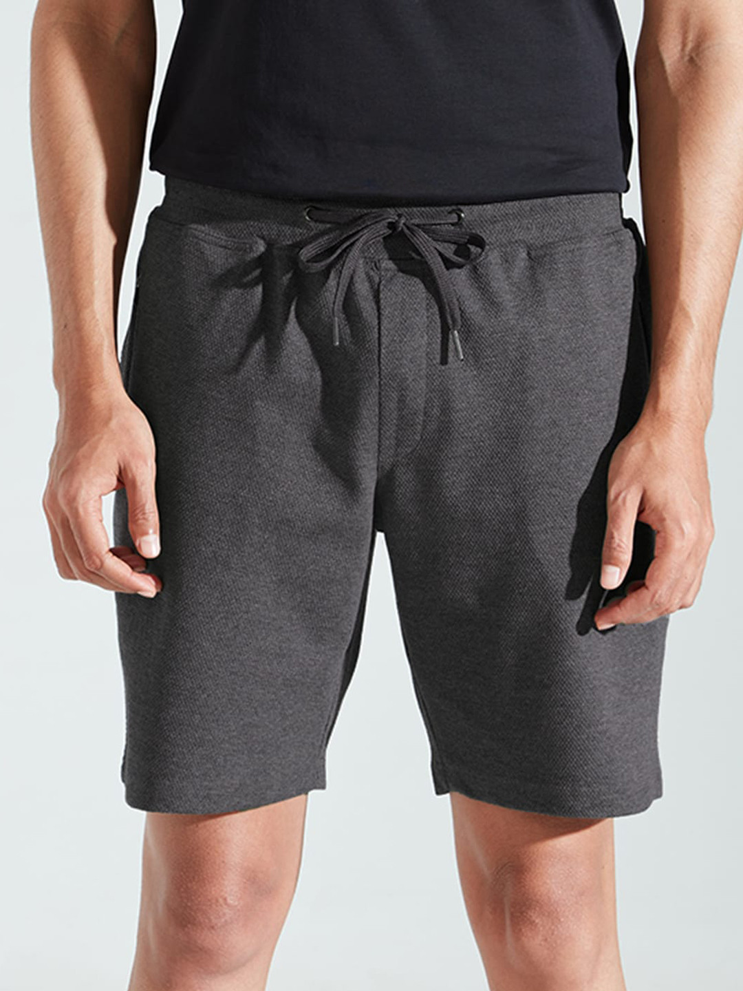 Buy The Souled Store Men Grey High Rise Cotton Shorts - Shorts for Men ...