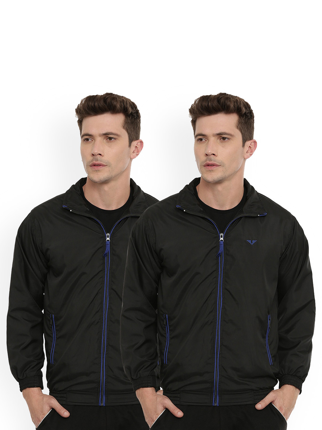 Buy UNSULLY Men Black Windcheater Training Or Gym Sporty Jacket ...