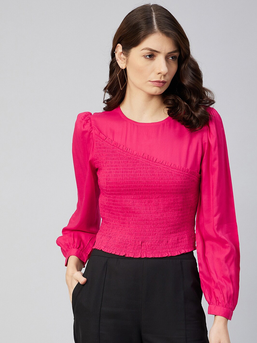Buy Carlton London Solid Top - Tops for Women 17585744 | Myntra