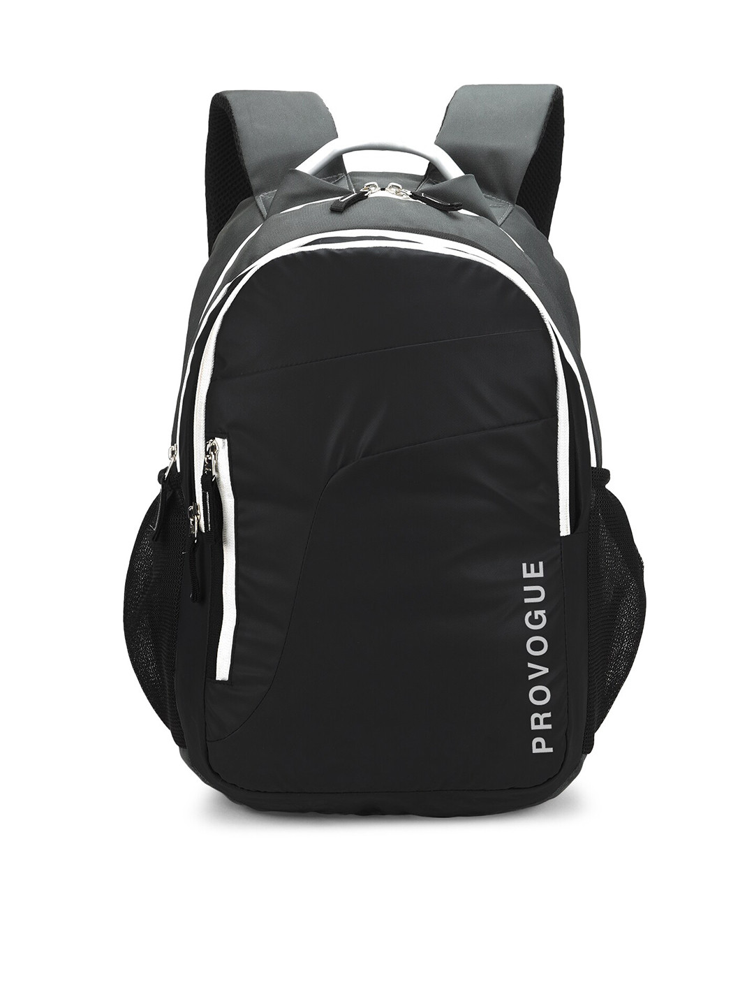 Buy Provogue Unisex Black Backpack With Reflective Strip - Backpacks ...