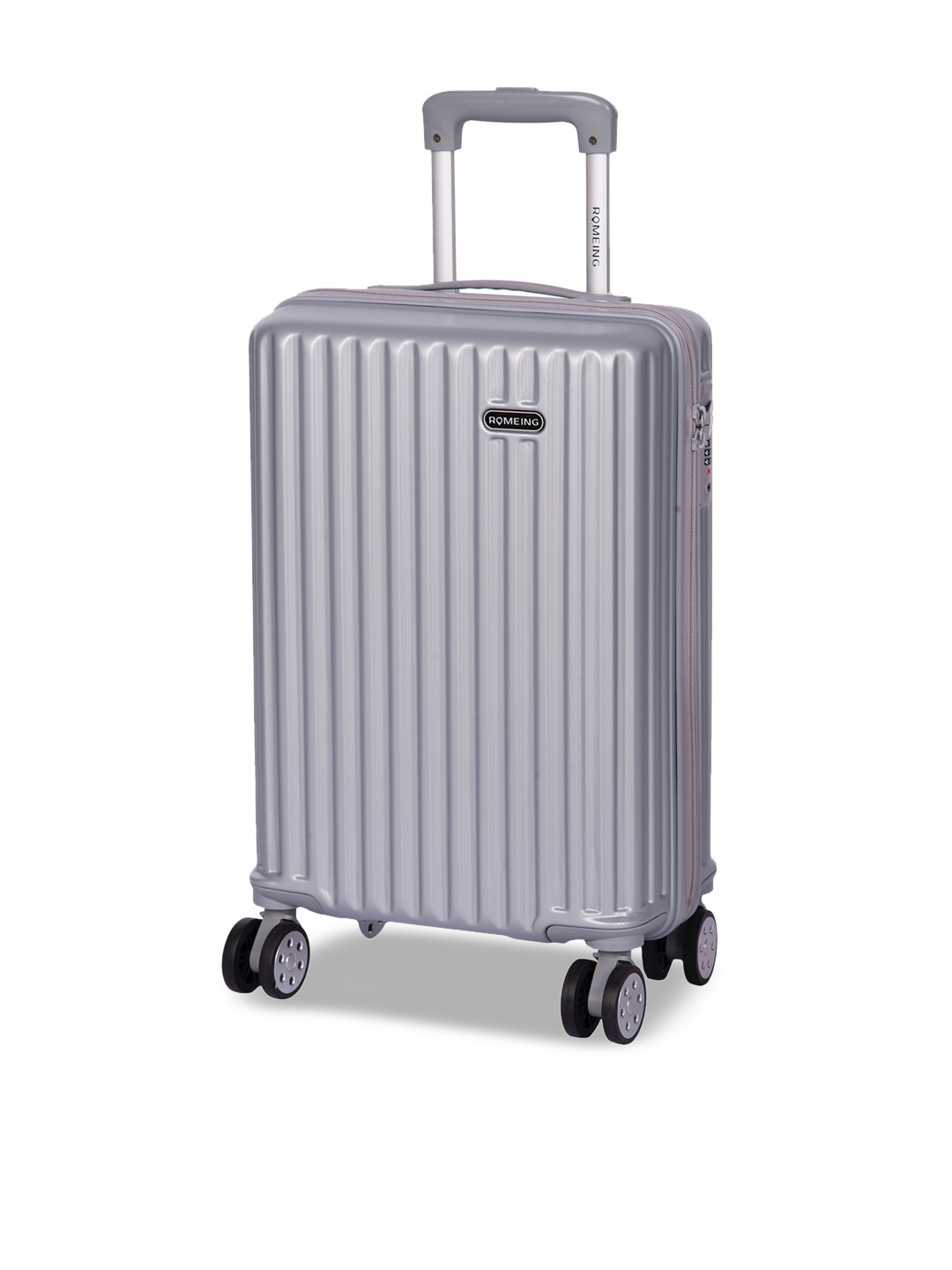 Buy ROMEING Genoa Silver Toned Polycarbonate Cabin Trolley Suitcase ...