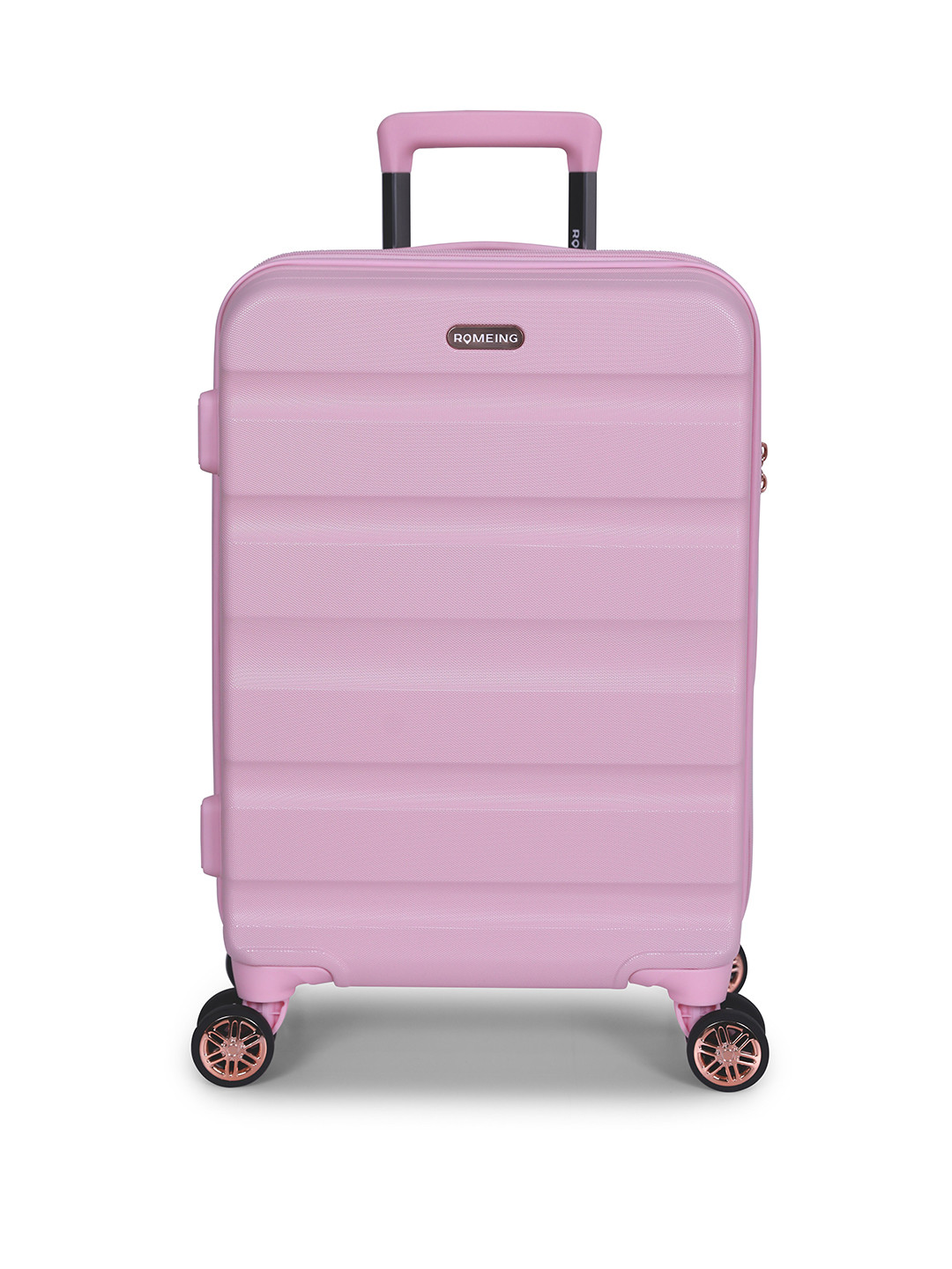 Buy ROMEING Venice Pink Textured Hard Sided Polycarbonate Cabin Trolley ...