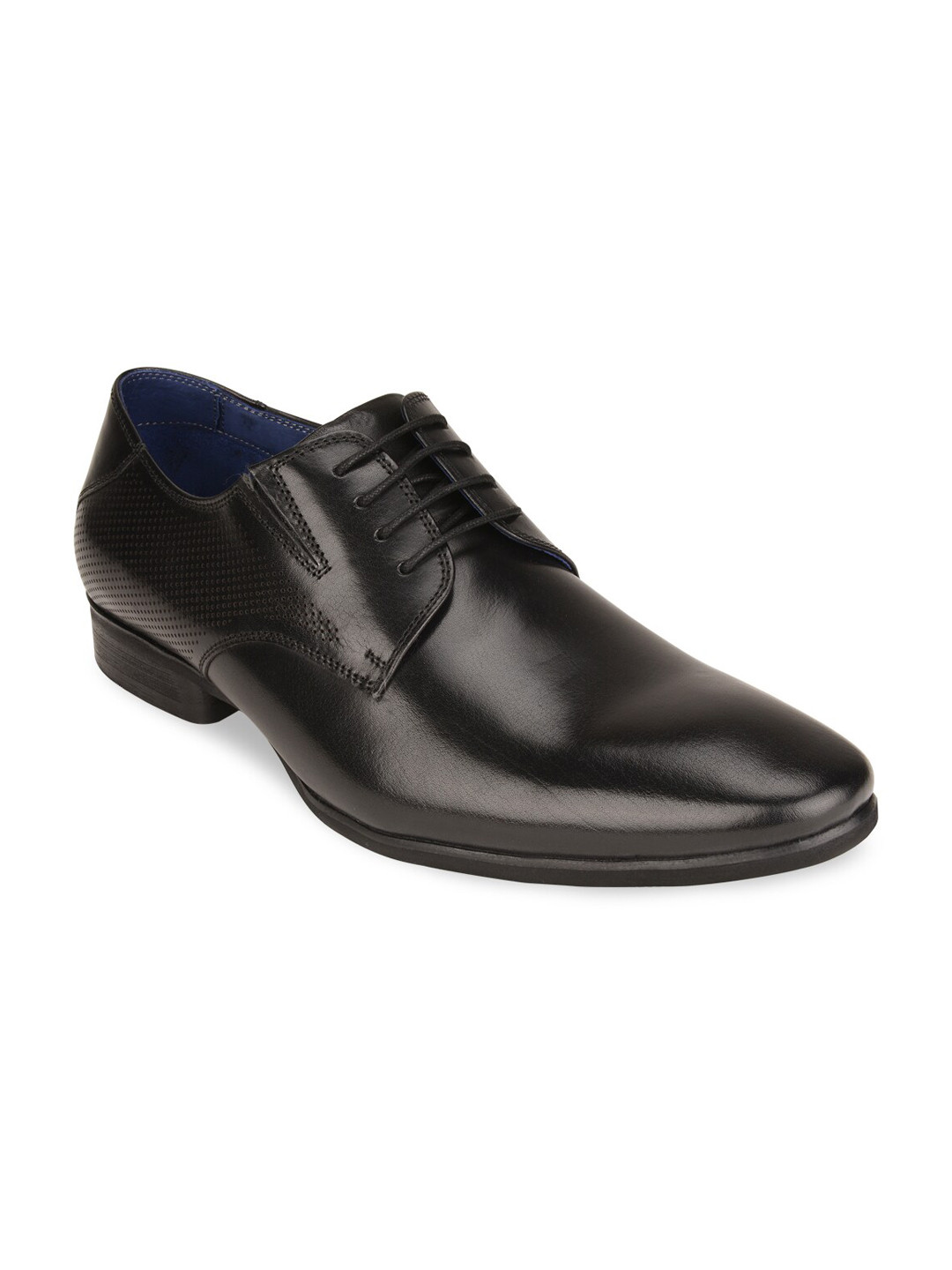 Buy Regal Men Black Solid Leather Formal Derbys - Formal Shoes for Men ...