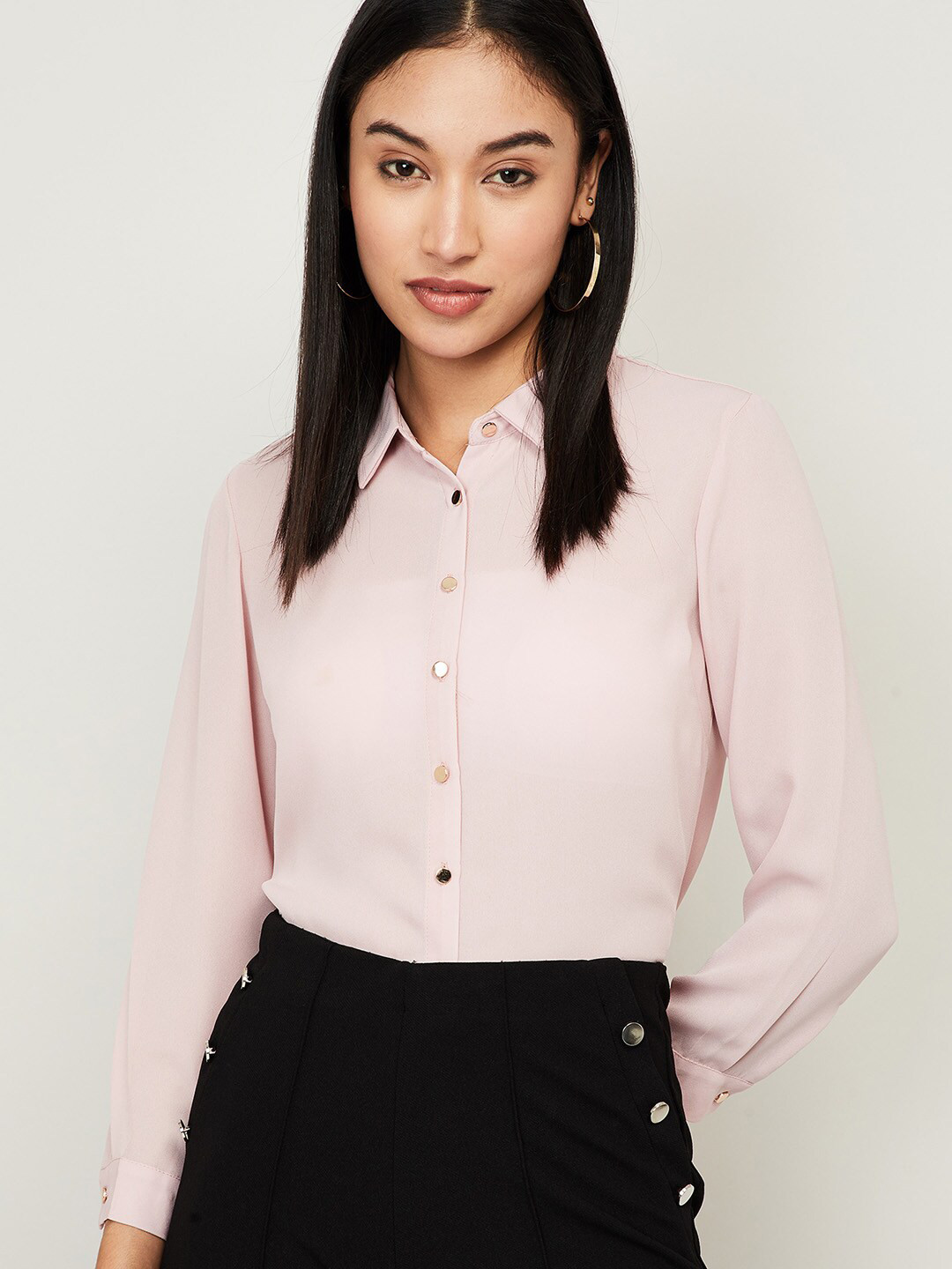 Buy CODE By Lifestyle Women Pink Shirt Style Top - Tops for Women ...