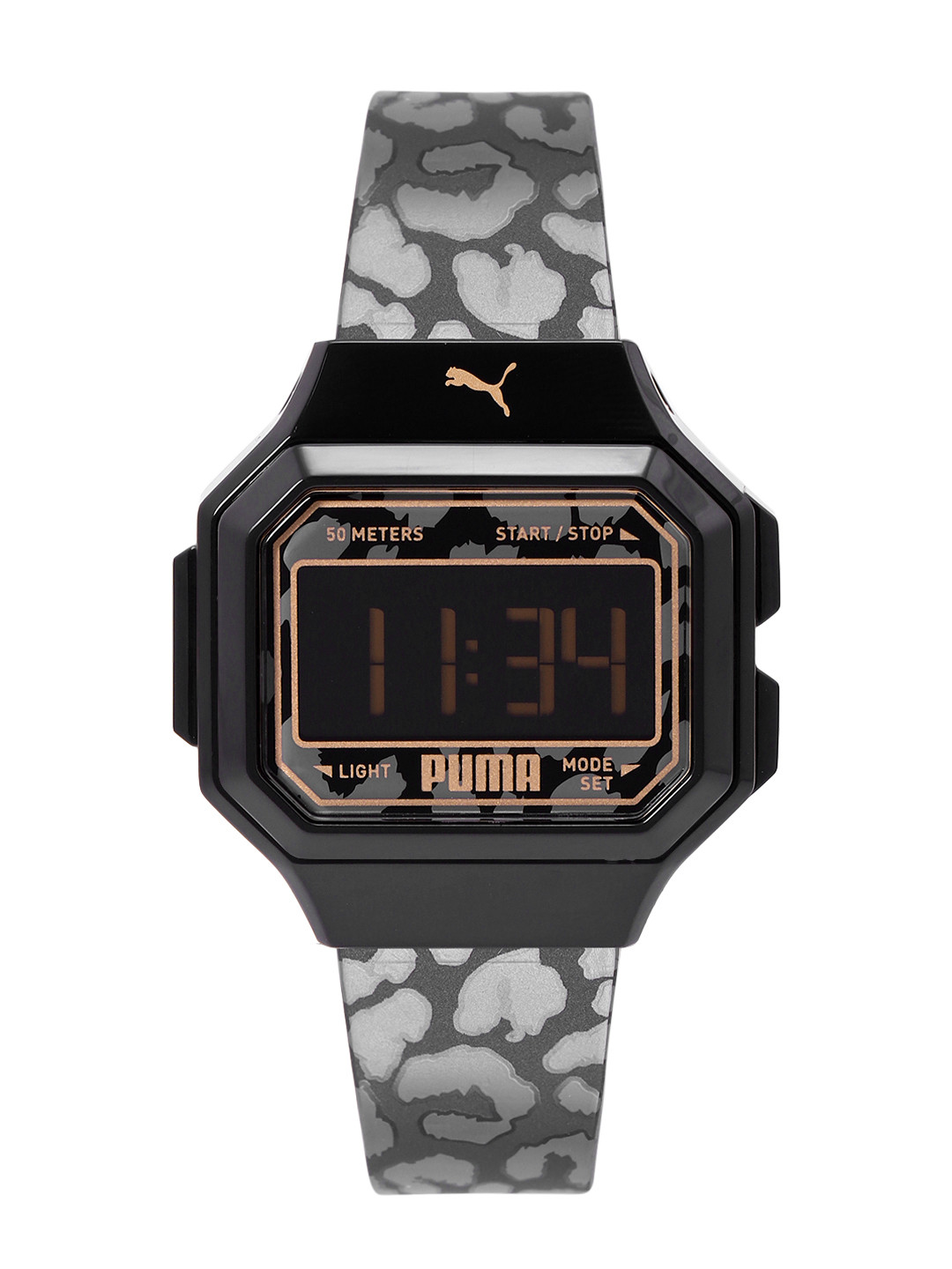 Buy Puma Women Black Dial & Black Straps Mini Remix Two Tone Digital ...